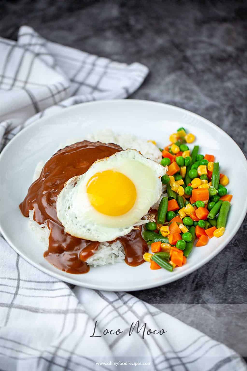 Hawaiian Dish Loco Moco (Hawaiian Cuisine) - Oh My Food Recipes