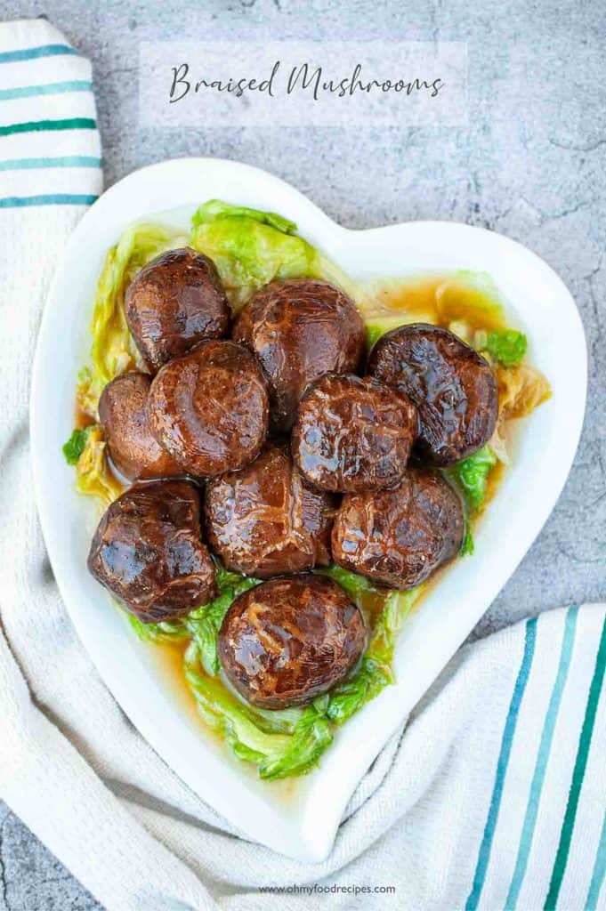 Braised Chinese Mushrooms Shiitake - Oh My Food Recipes
