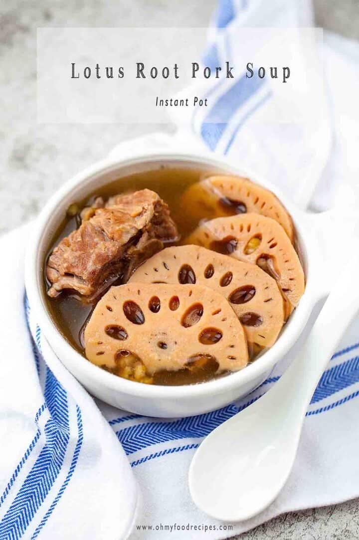 Lotus Root Pork Soup (蓮藕豬骨湯) - Oh My Food Recipes