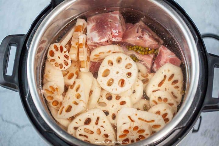 Lotus Root Pork Soup (蓮藕豬骨湯) - Oh My Food Recipes