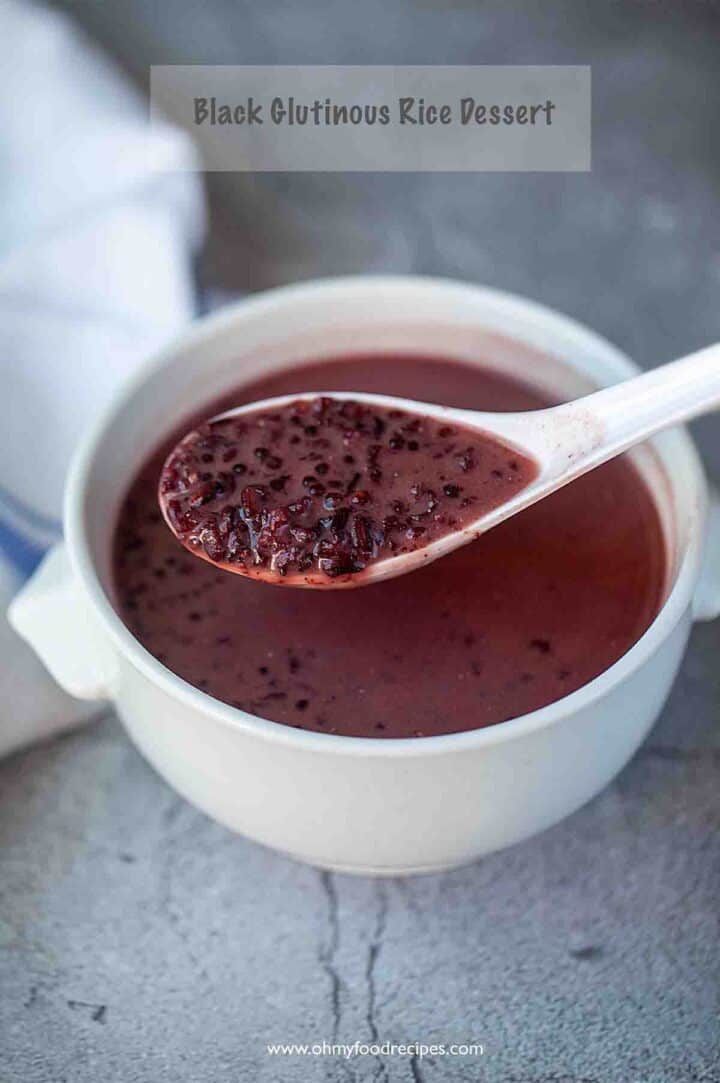Black Glutinous Rice Dessert (紫糯米糖水) - Oh My Food Recipes