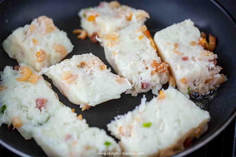 Chinese Turnip Cake (蘿蔔糕) Lo Bak Go - Oh My Food Recipes