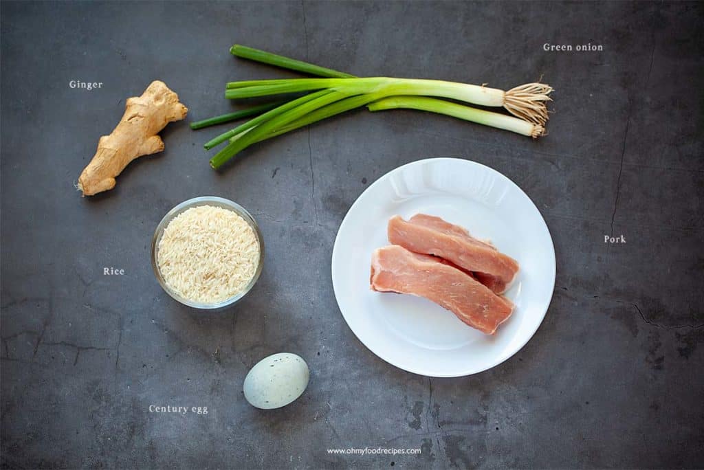 Pork and Century Egg Congee (皮蛋瘦肉粥)- Oh My Food Recipes
