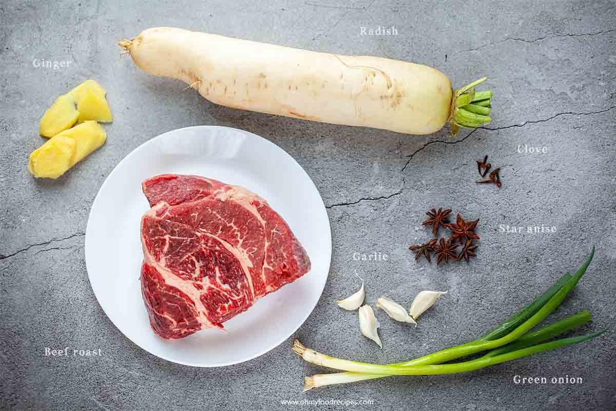 Braised Beef and Radish (蘿蔔炆牛腩) - Oh My Food Recipes
