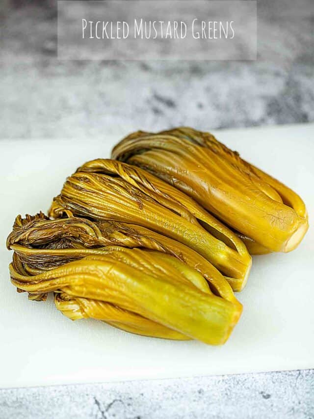Pickled Mustard Greens - Oh My Food Recipes