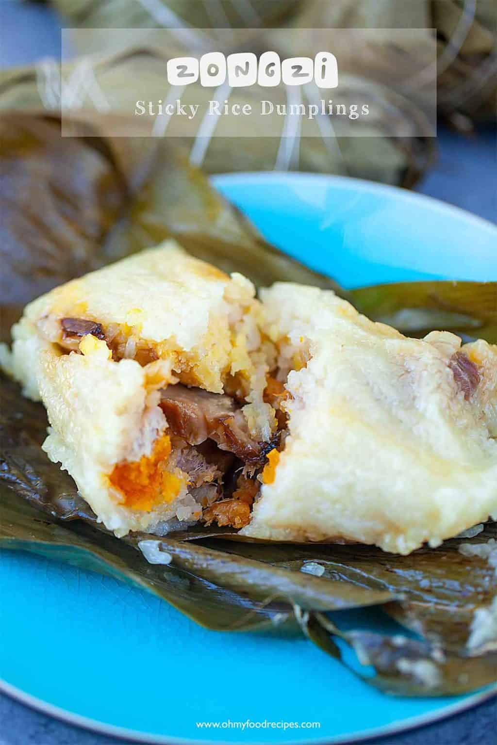 Zongzi: Savory Cantonese Sticky Rice Dumplings (鹹肉糭) - Oh My Food Recipes