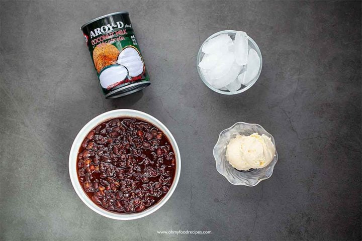 Red Bean Ice Drink (紅豆冰) - Oh My Food Recipes