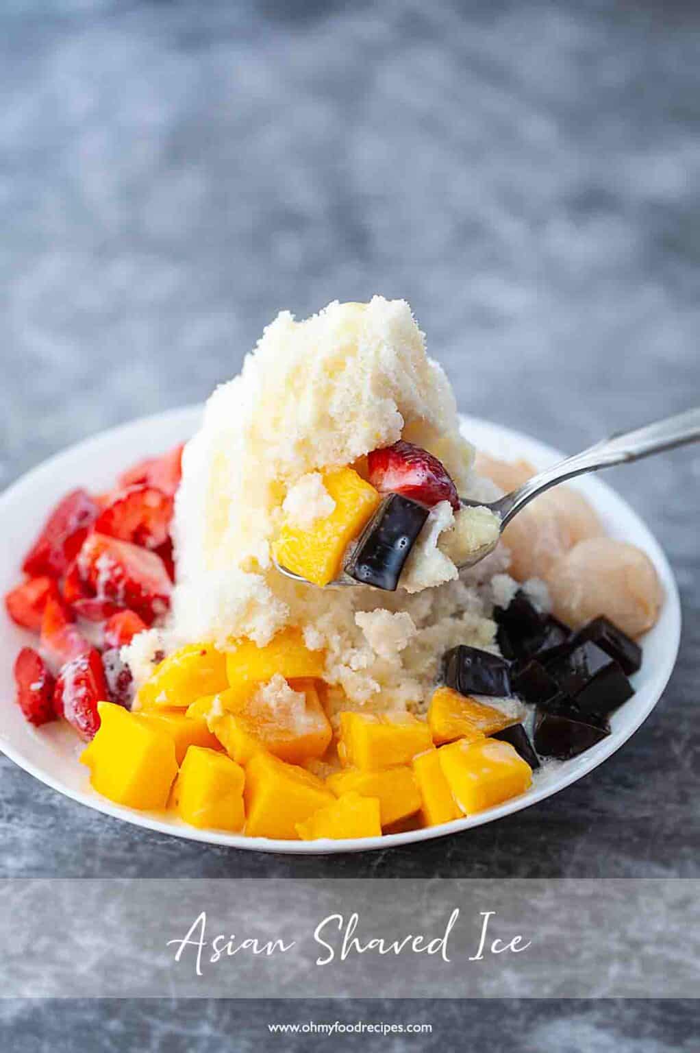 Delightful Asian Shaved Ice (刨冰) Bao Bing - Oh My Food Recipes