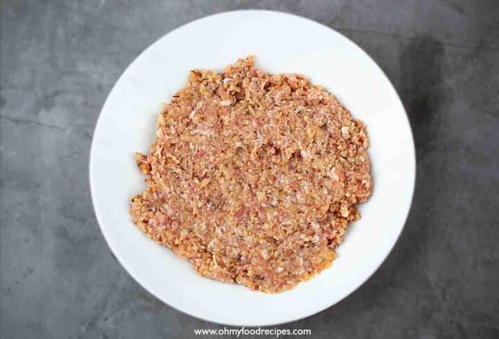 Chinese steamed minced pork (冬菇蒸肉餅) - Oh My Food Recipes