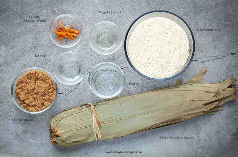 Sweet Zongzi (Alkaline Rice Dumpling) 鹼水粽 - Oh My Food Recipes