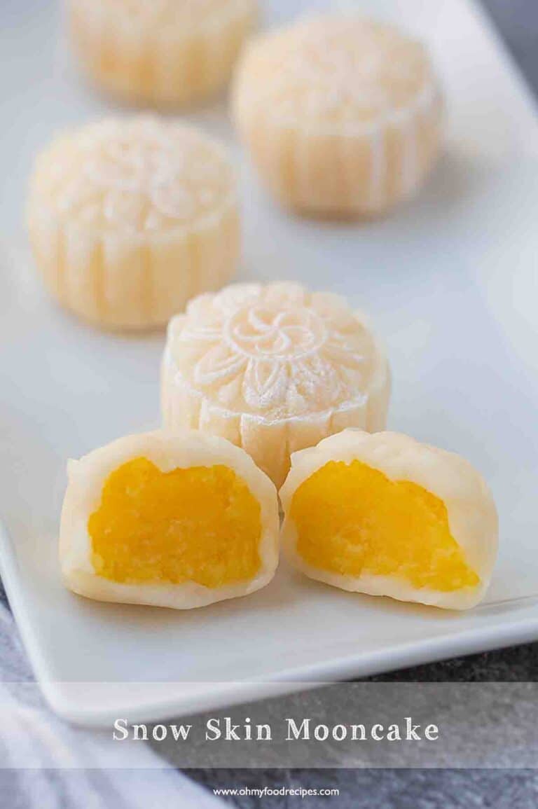 Snow Skin Mooncake - Oh My Food Recipes